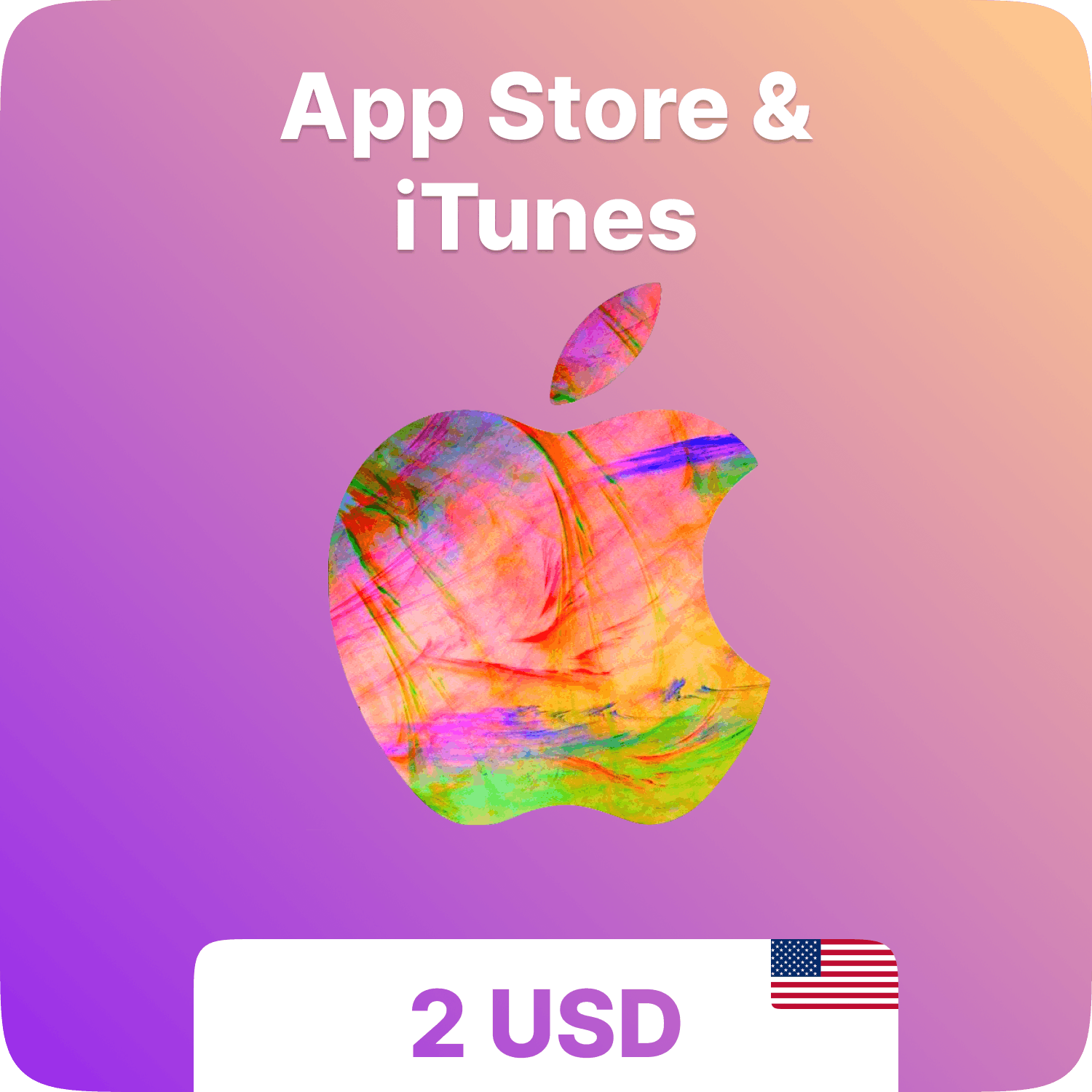 Подарочная карта Apple, для App Store & iTunes, 2 USD, регион США