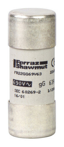 Патронный предохранитель 22Х58мм, 50А, 690V (gG) FR22GG69V50 Schneider Electric 15796