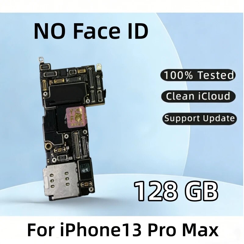 Разблокированная материнская плата для iPhone 13 Pro Max без iCloud, с 13ProMax 128G NoFace