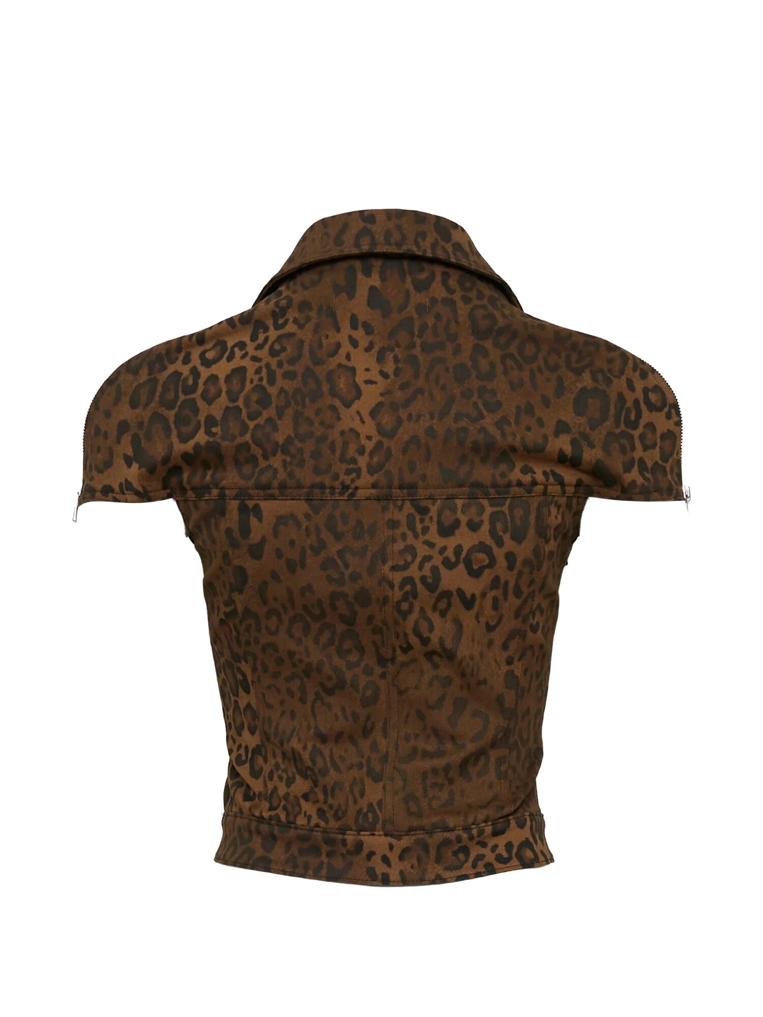 Куртка GRACE ELWOOD Leopard-print short-sleeve jacket, размер 36, brown — фото 1