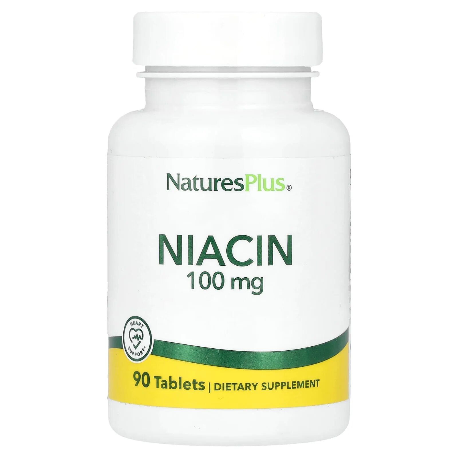 Ниацин Natures Plus Niacin 100 mg (90 таблеток.) в виде никотиновой кислоты