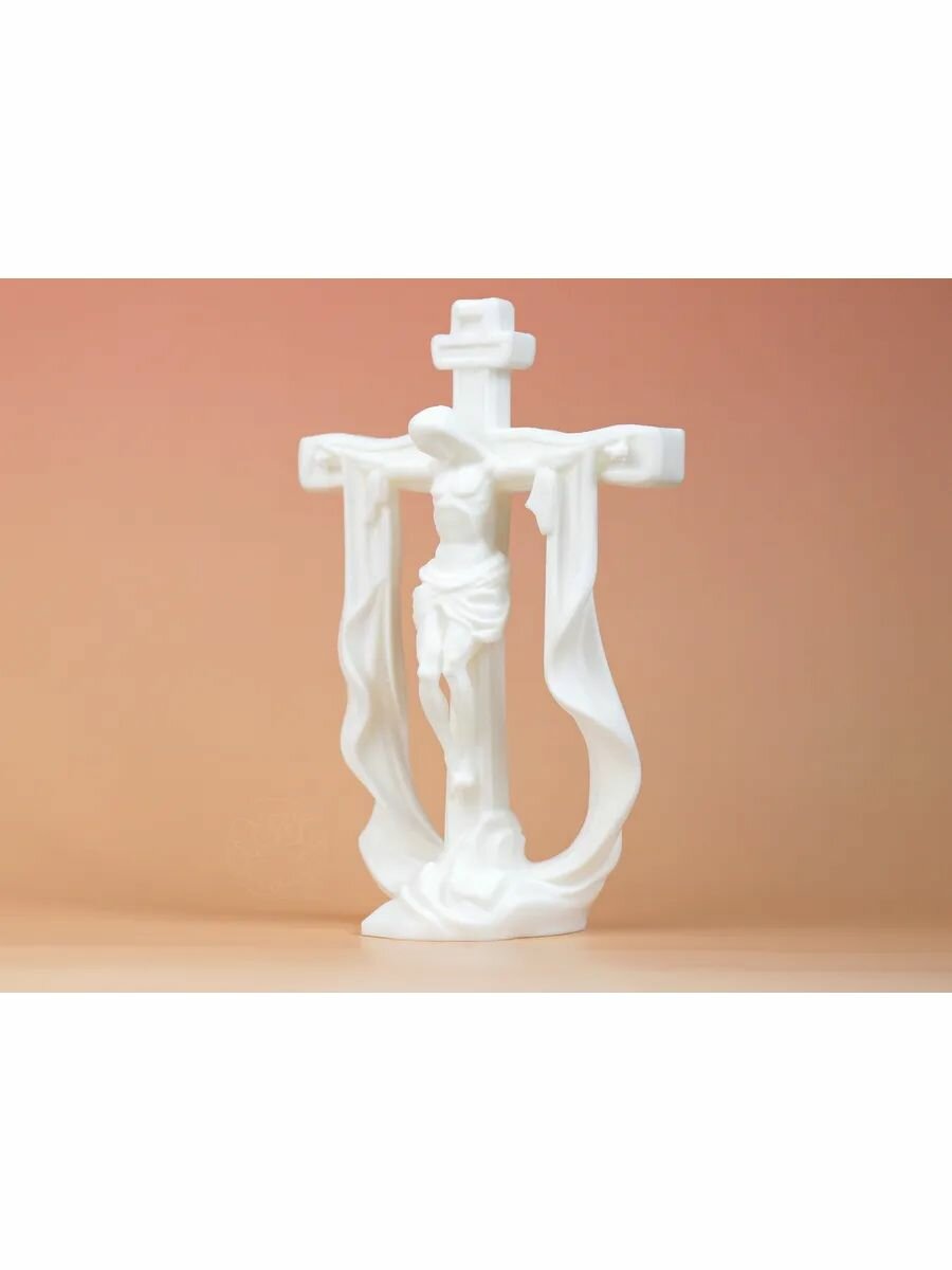 Статуэтка "Иисус на кресте" 3D печать из пластика