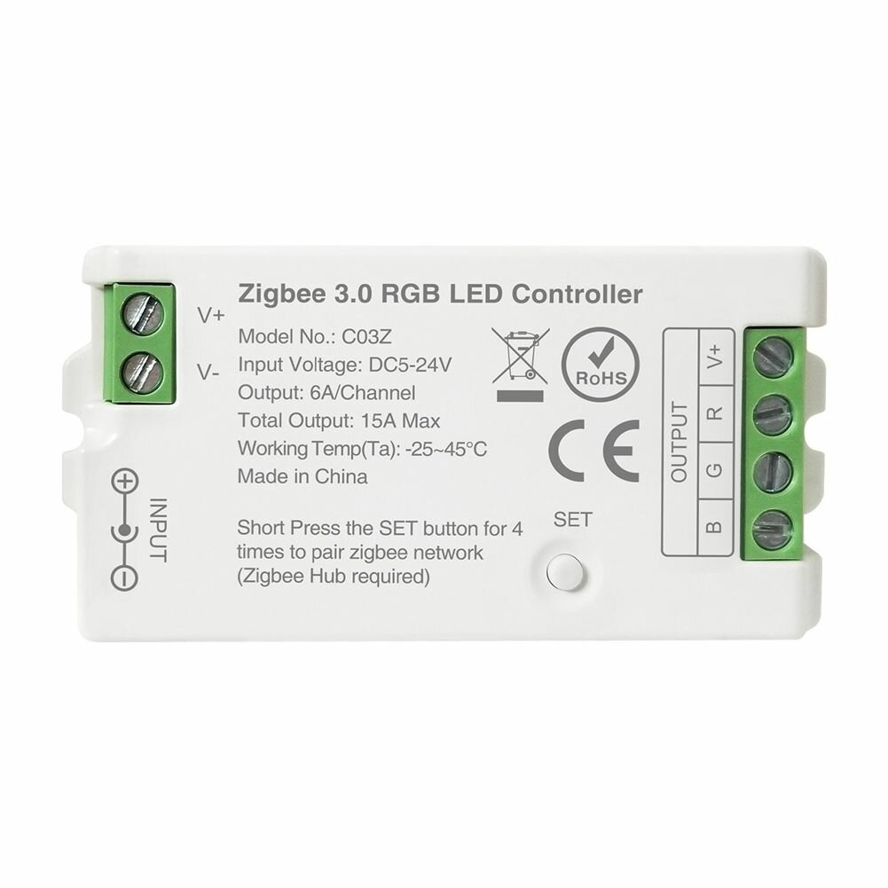 Zigbee 3.0 WiFi LED контроллер 2.4GHz RGB лента Tuya Gateway Bridge голосовое управление DC5V-24V
