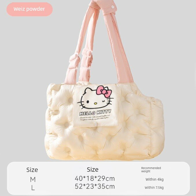 Сумка-рюкзак с принтом Hello Kitty Viz Pink Sanrio официальная лицензия зимняя легкая размер L для средних животных до