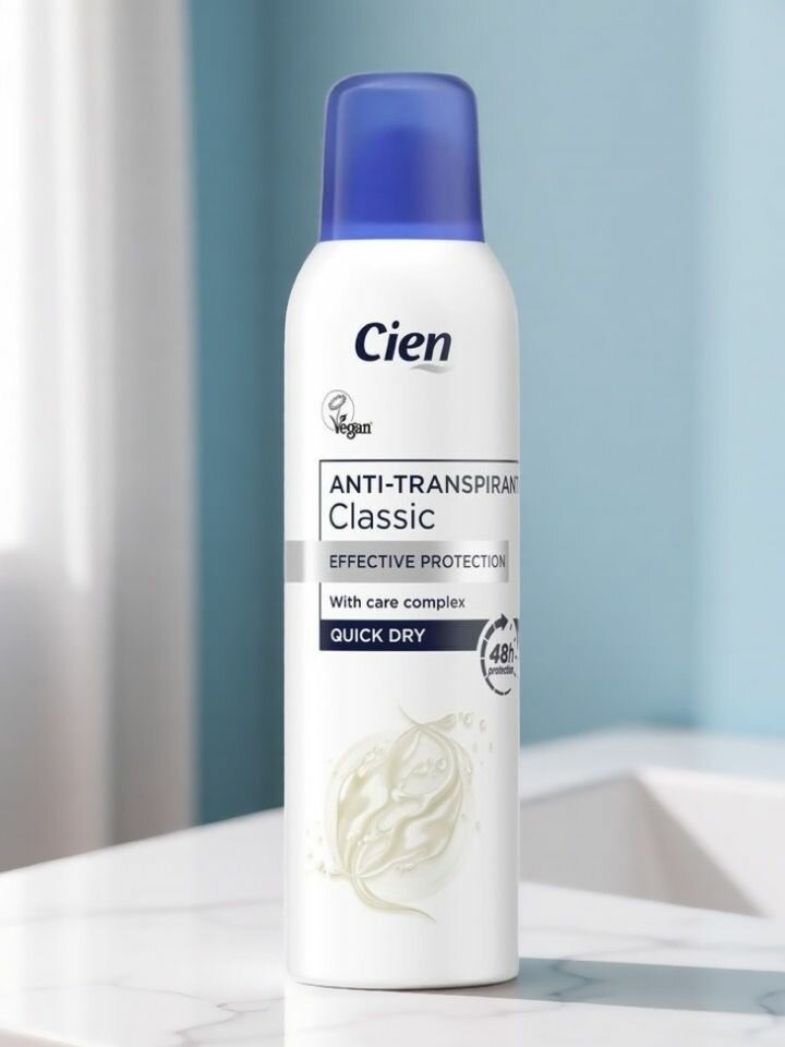 Дезодорант Cien Antiperspirant, спрей, 48 ч, без упаковки, 200мл