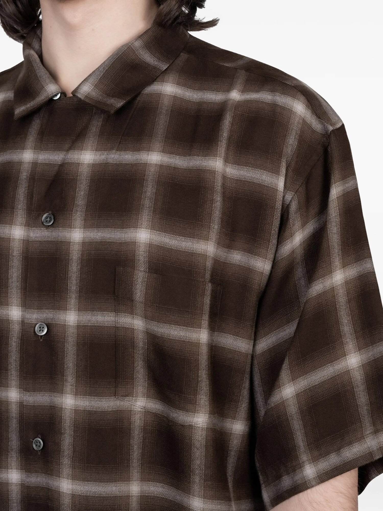 Рубашка Stein Check-pattern oversized shirt, размер L — фото 1
