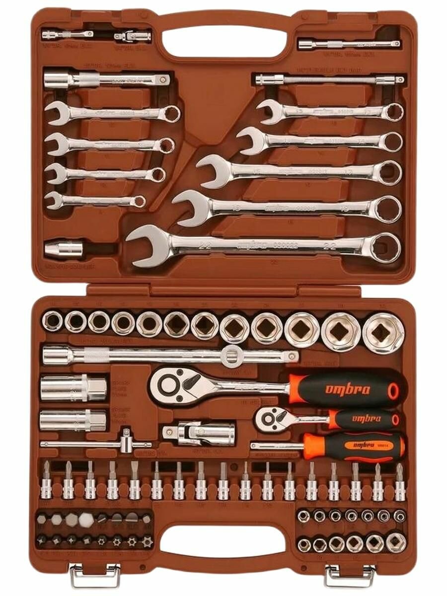 Набор инструмента OMBRA OMT82S, 82 предмета 1/4",1/2" в кейсе