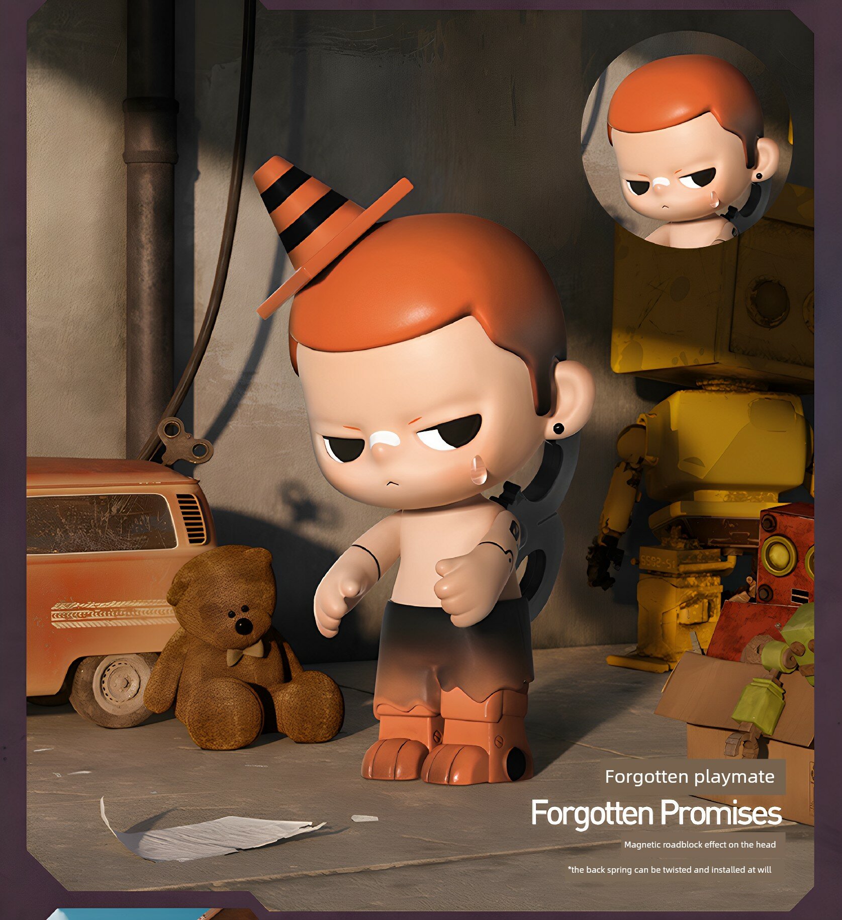 Коллекционная фигурка POPMART KUBO City of Sunset Series (слепая коробка), модная игрушка, подарок Забытый товарищ по