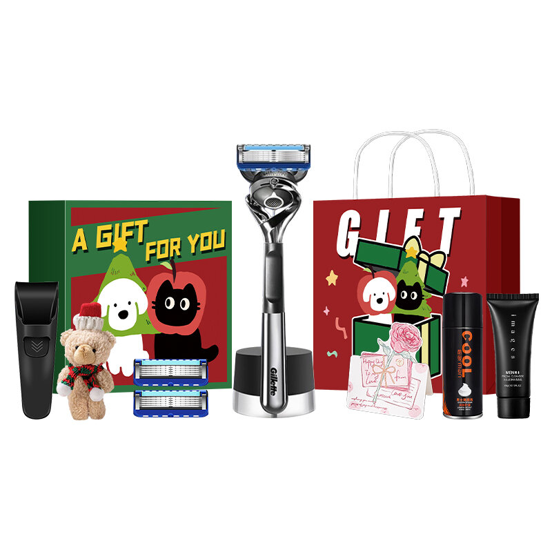 Бритва мужская Gillette Zhi Shun 13377942, Gillette Smoothie Cartoon Cat and Dog Box