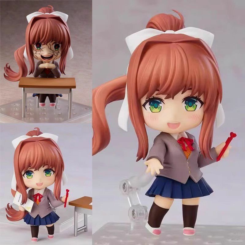 Фигурка аниме Doki Doki Literature Club! Monika / Моника фигурки ; коллекционная статуэтка для рабочего стола, украшение для стола, 1 шт. (Высота 10 см)
