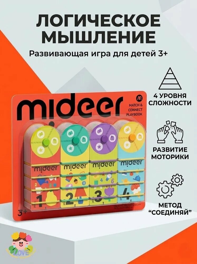 Интерактивные многоразовые карточки с шнуровкой mideer, Подарок для мальчика и девочки