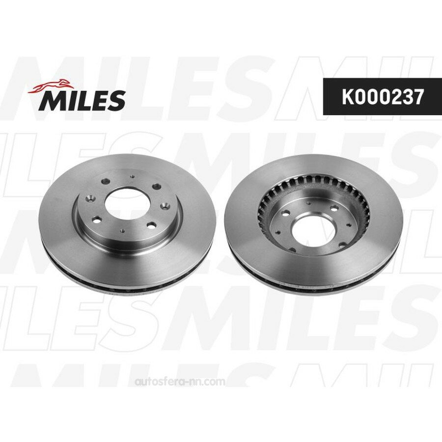 MILES K000237 Диск тормозной передний D275мм. вентилируемый KIA CERATO 1.5-2.0 04- (TRW DF6229) K000237