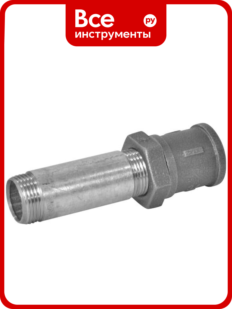 Сгон Fittex PLUS оцинкованная сталь, в/к, Ду15 L=110мм 129-6449, цинковое покрытие, бытовое применение