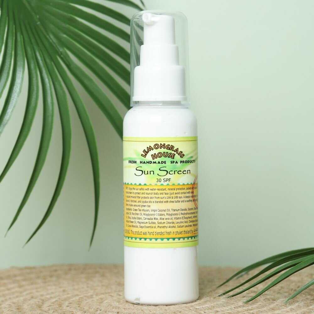 Крем для лица SPF 30, 120мл. от Lemongrass House (Таиланд) Натуральный, солнцезащитный, увлажняющий