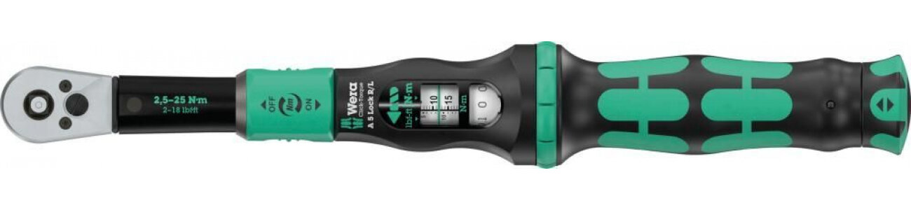 Ключ динамометрический регулируемый Click-Torque Lock A 5 R/L , 1/4" квадрат, для правой и левой затяжки