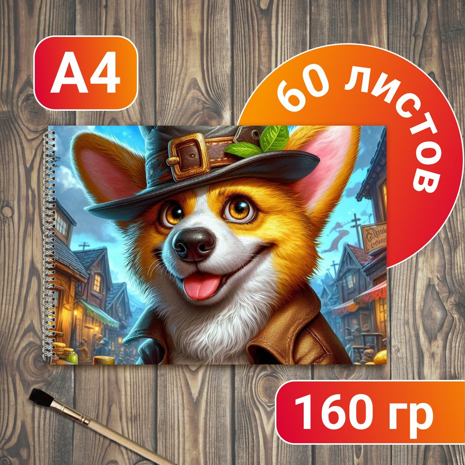 Альбом для рисования Корги