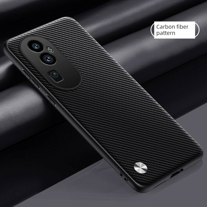 Чехол для телефона OPPO Reno 10 Pro+ - Карбоновая текстура, премиум силикон, полная защита