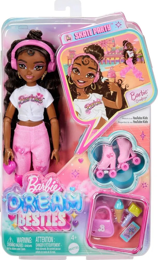 Кукла Mattel Barbie Dream Besties - Кукла Бруклин на роликовых коньках - Барби JFX97