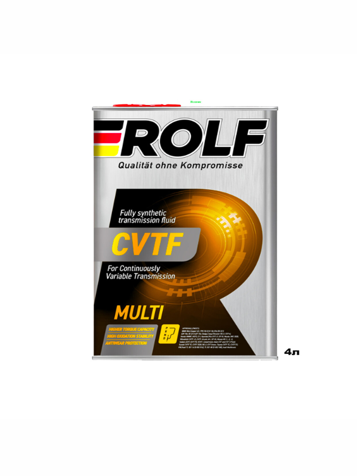 Масло трансмиссионное ROLF CVTF 4л Multi 323101, для вариаторов, синтетическое