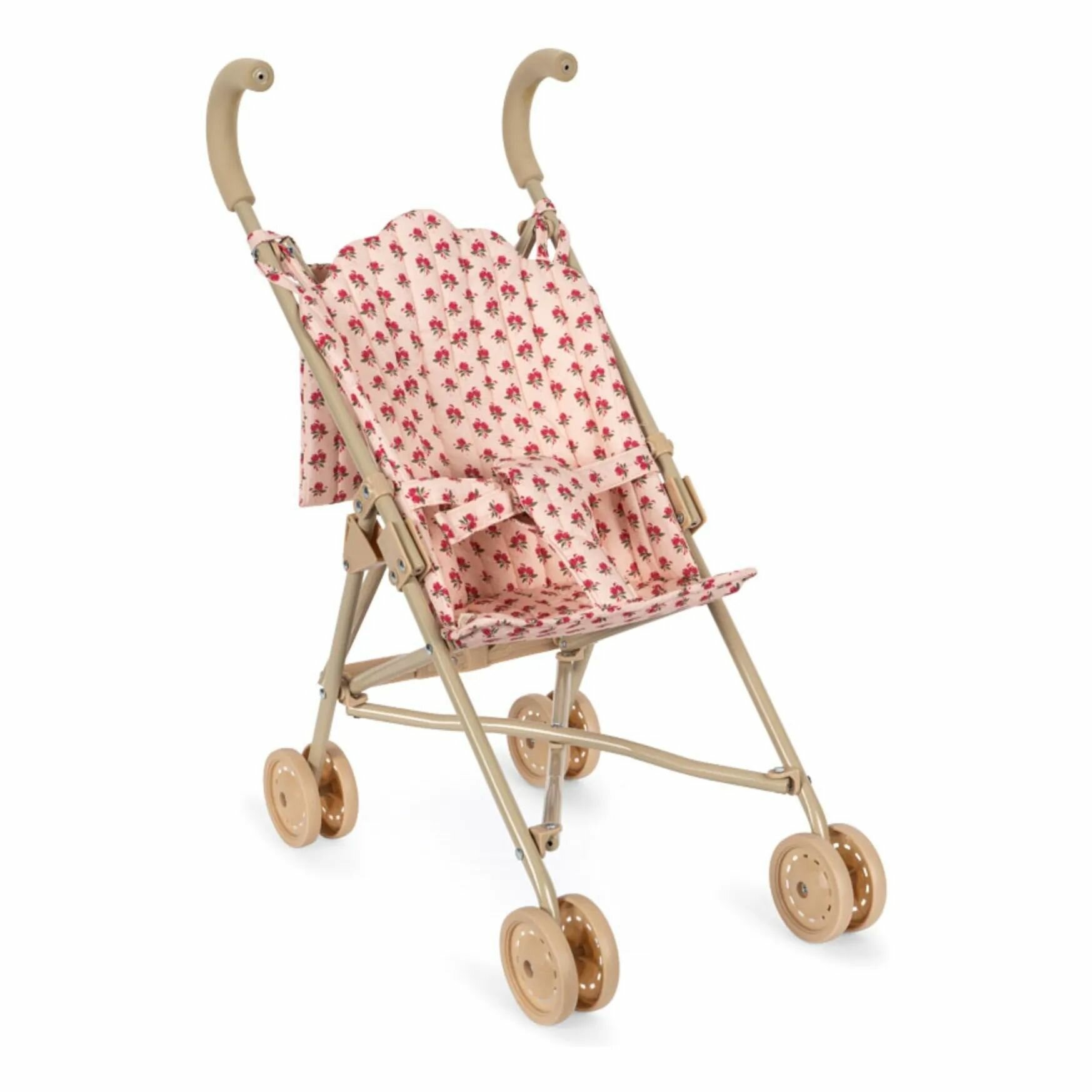 Аксессуар для кукол Konges Slojd - Коляска для кукол Rosie Rose, размер 56 x 27 x 46 см, цвет розовый с цветочным принтом. - Конгес Слёйд KS103779-RO-ROSE