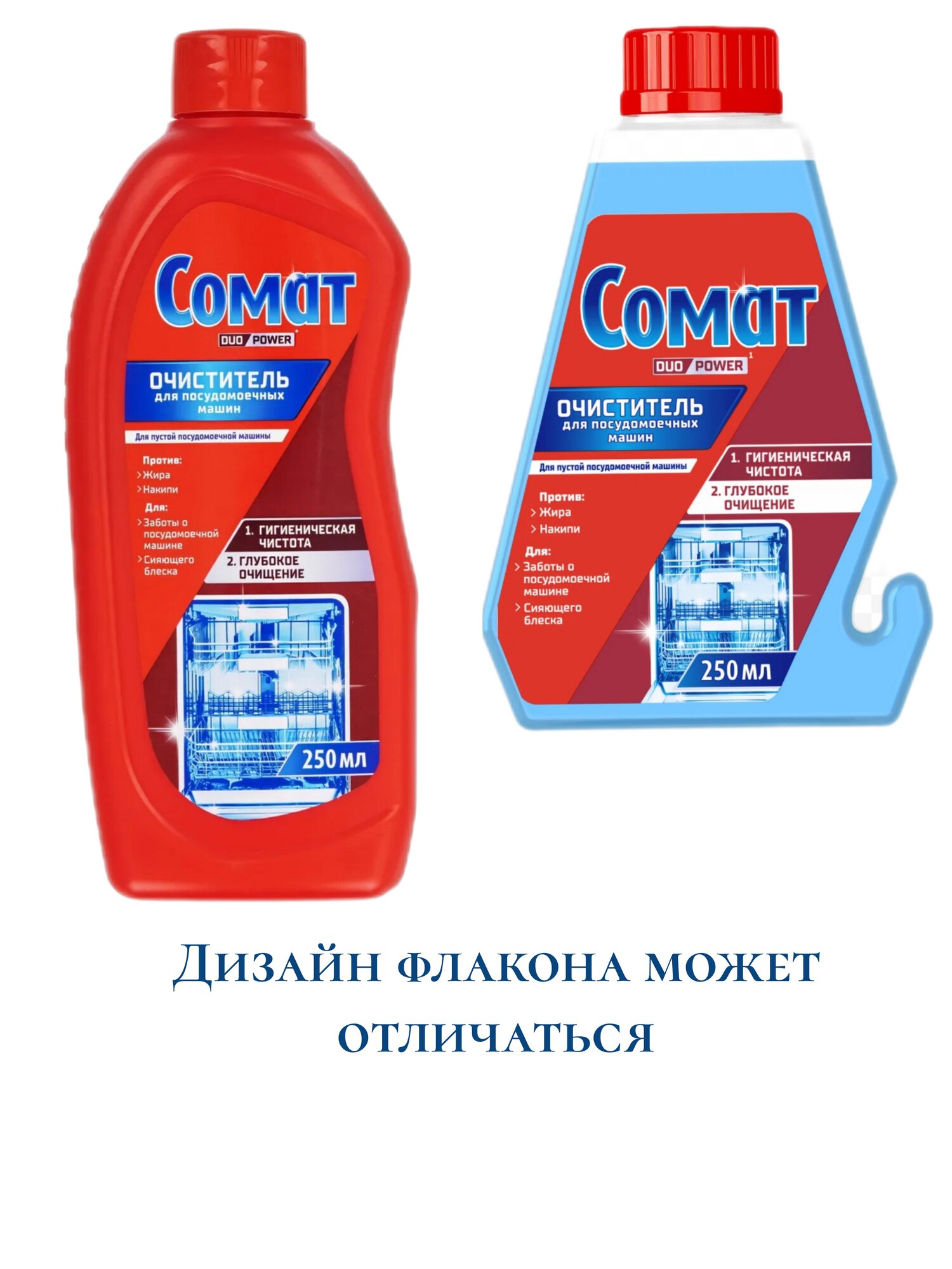 Очиститель для посудомоечных машин Сомат 250 мл х 2 штуки