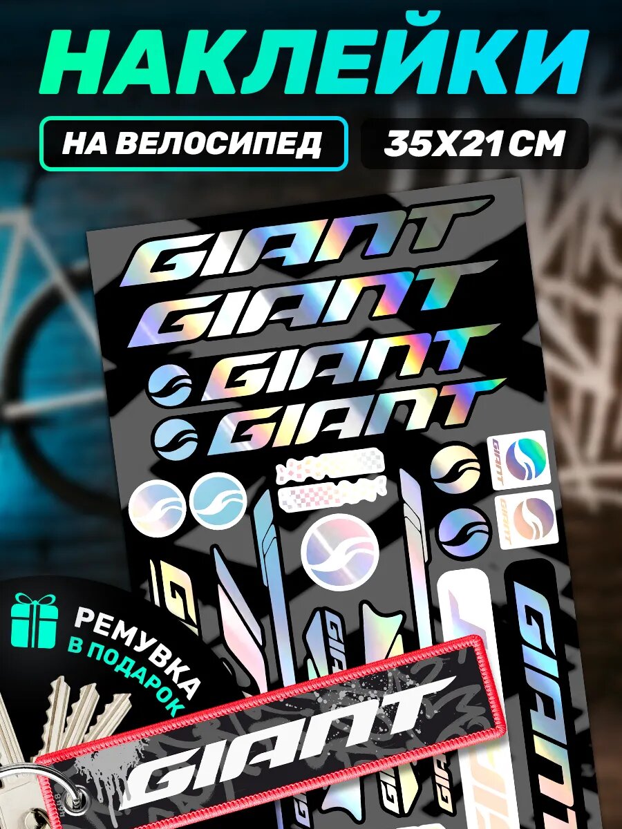 Наклейки на велосипед графика Giant