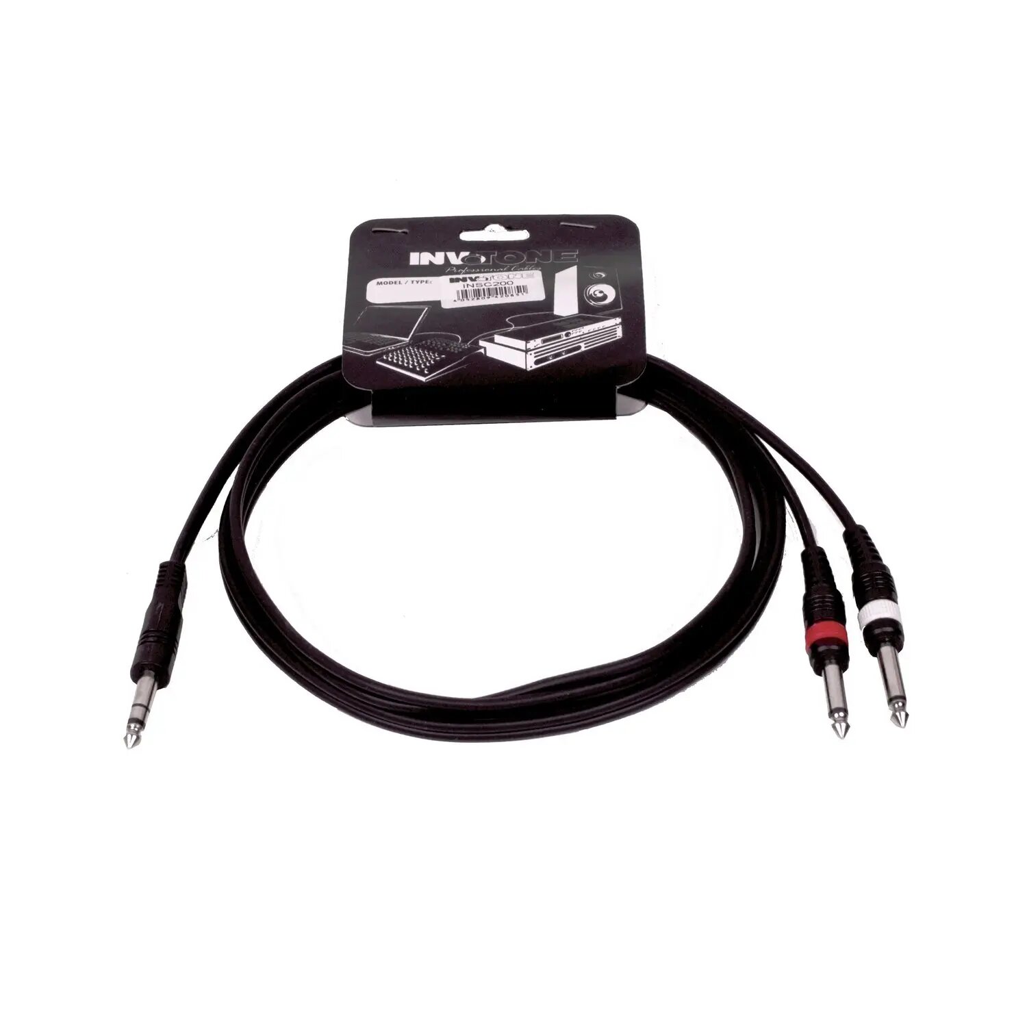Коммутационный кабель Invotone INSC200 2 м 2 x jack 6.3 (M) - jack 6.3 (M), 2 м