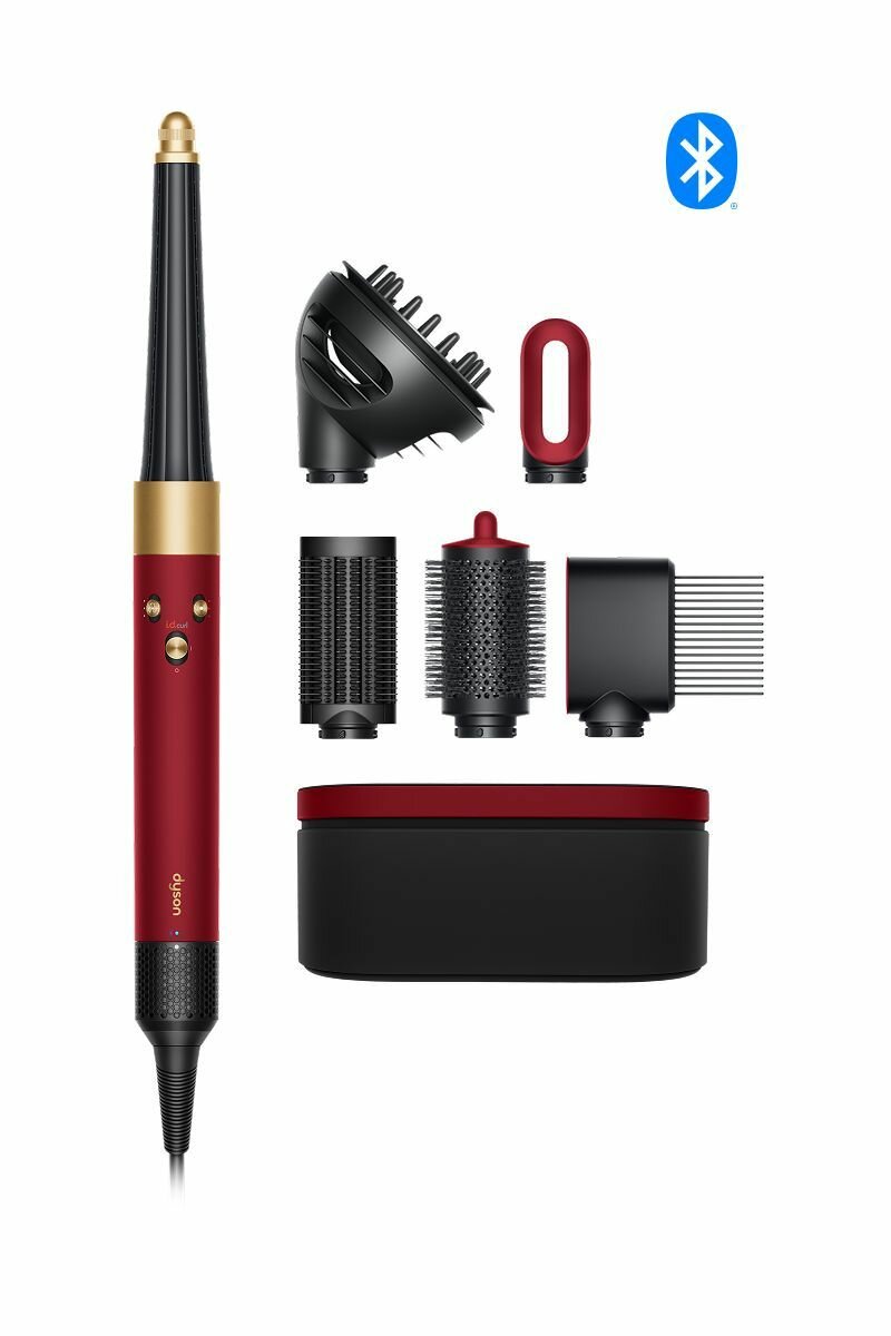 Стайлер многофункциональный Dyson Airwrap i.d. Curly+Coily 6 насадок, цвет Бархатно-красный/Золотой