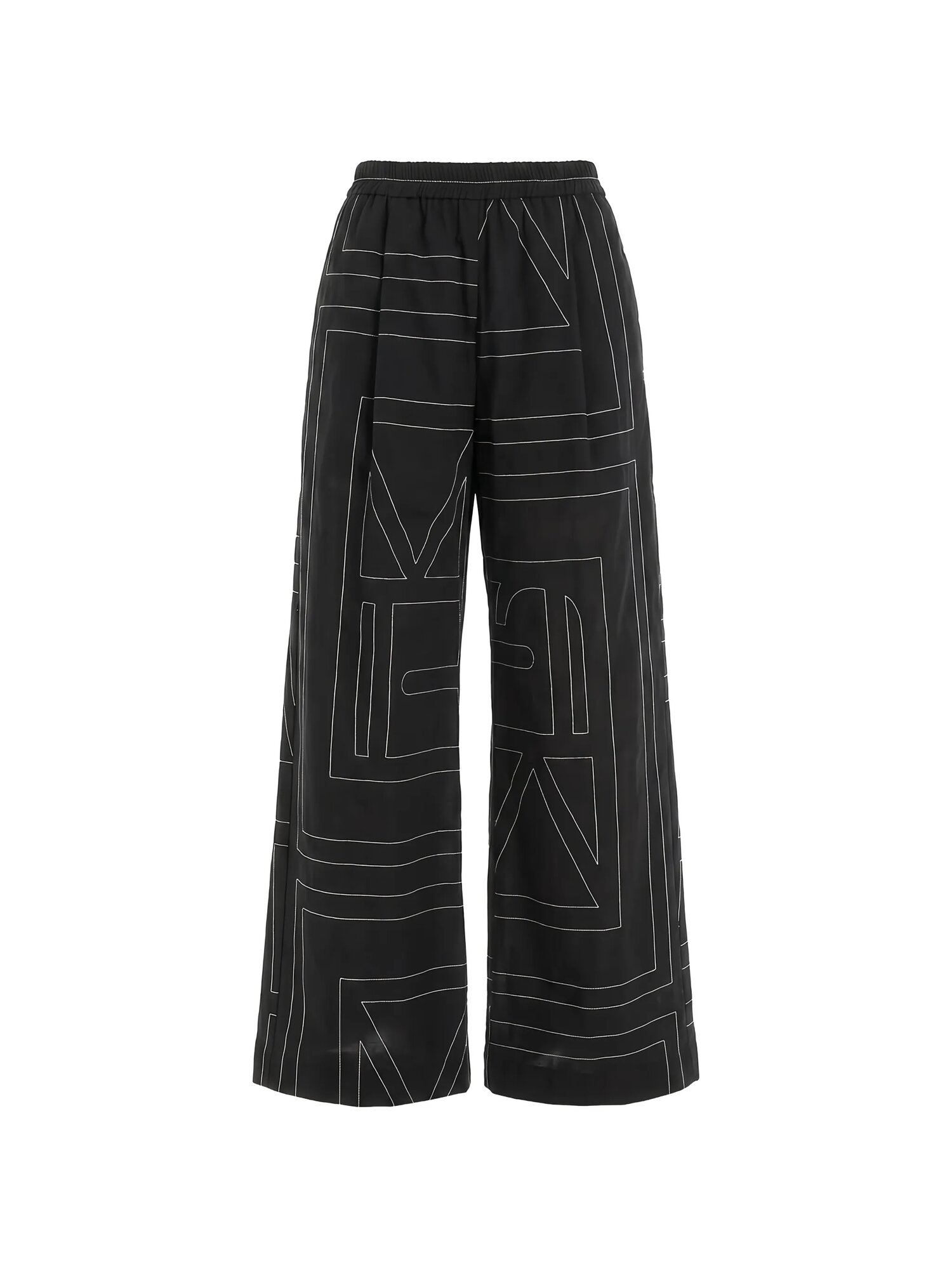 Брюки MEIMEIJ Contrast-stitch wide-leg trousers