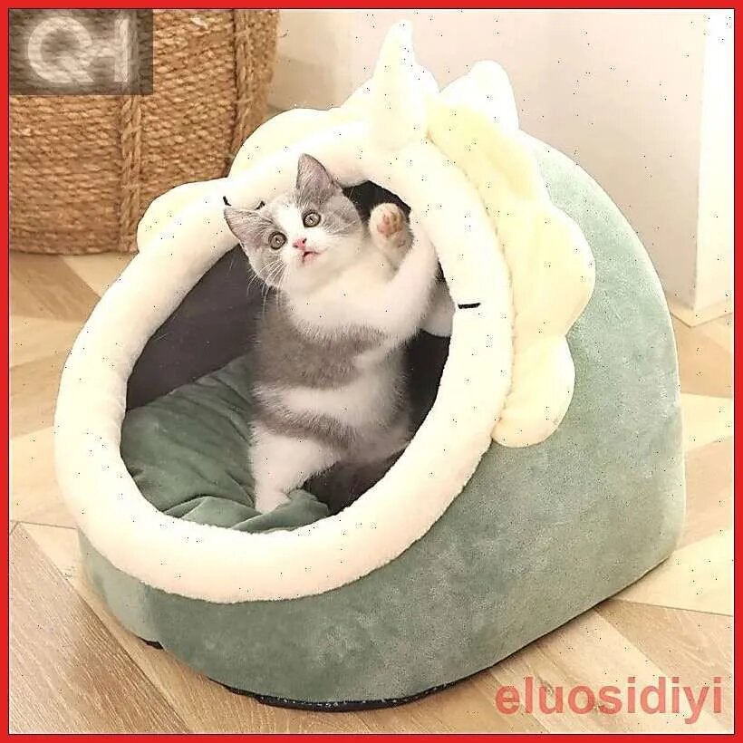 Кровать для животных, Лежак для животных D835, мягкое спальное место для кошек и собак мелких пород, уютный отдых дома — фото 1