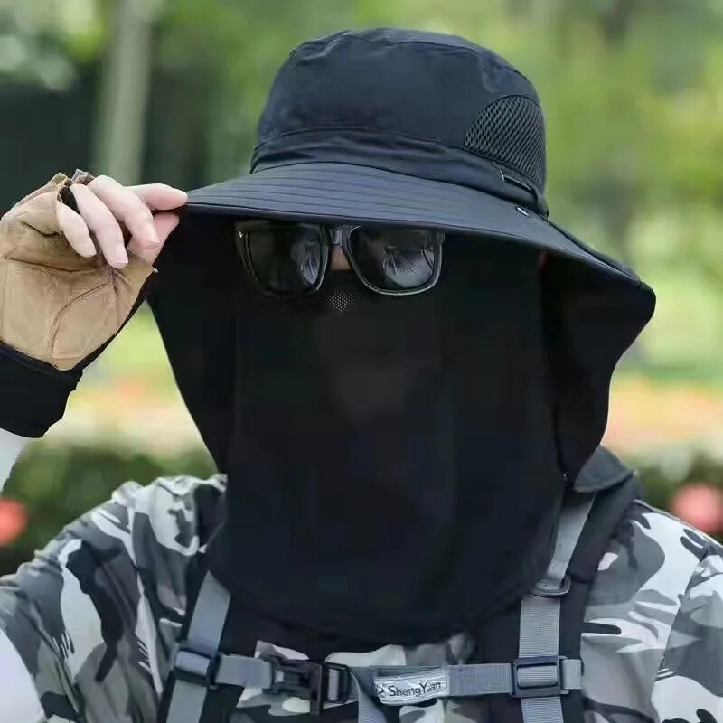 Солнцезащитная панама из акрила, унисекс Черный, black