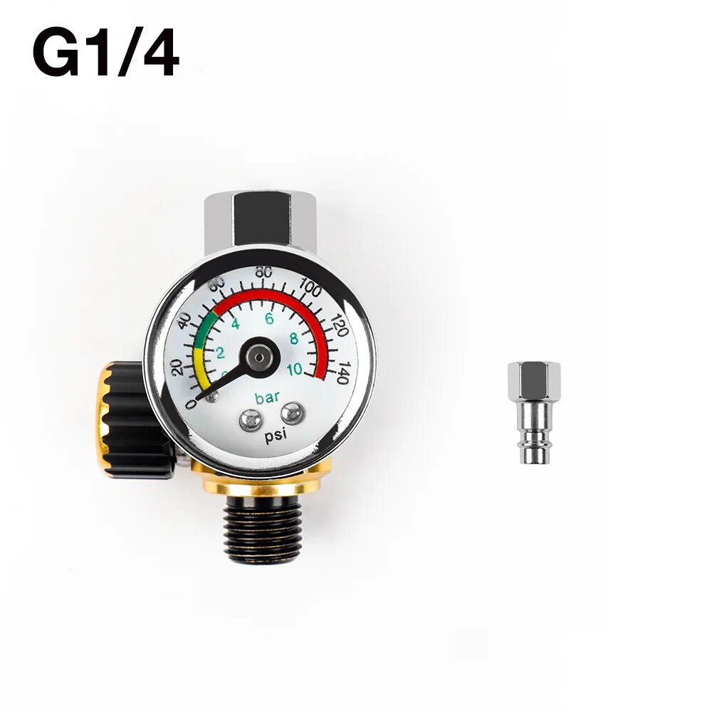 Портативный манометр для краскопультов G1/4 Pressure Regulator-C