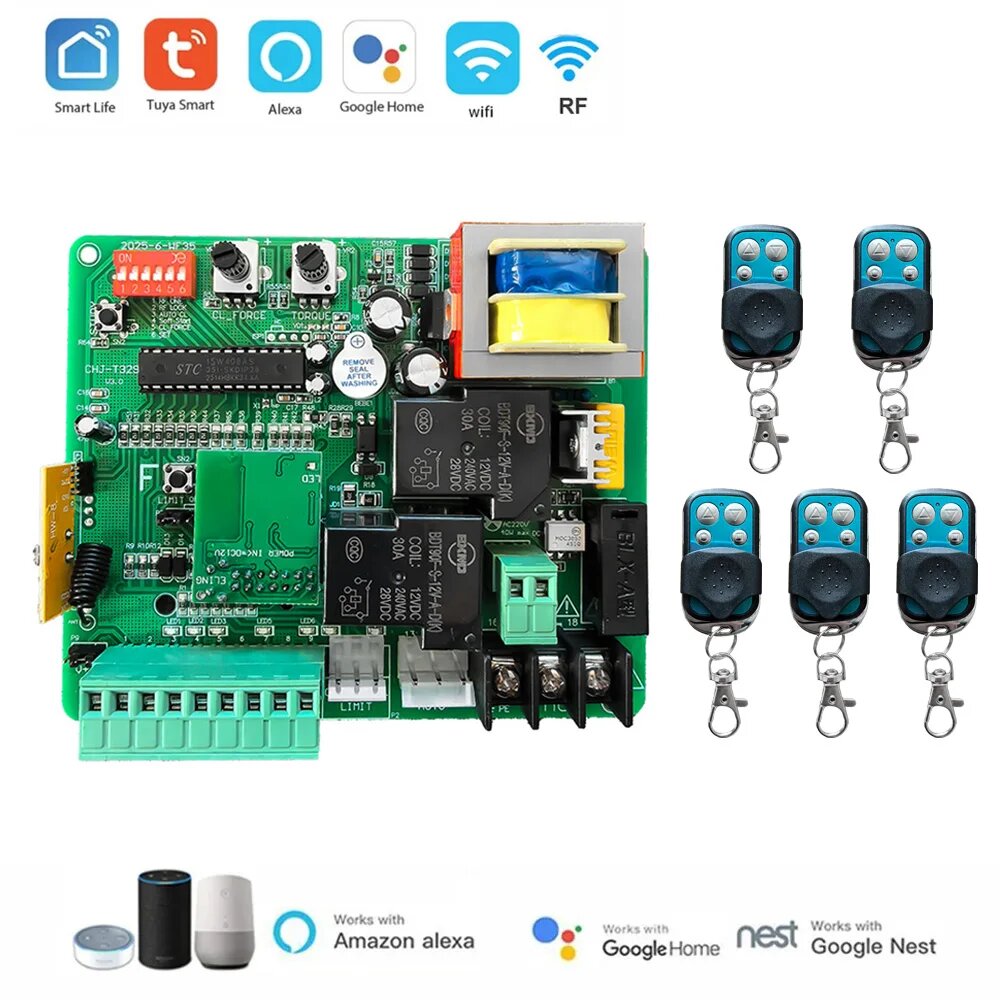 Контроллер для раздвижных ворот Tuya Smart 1Control board 5RC