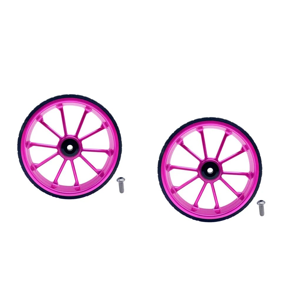 Колеса розовые 100 мм для Brompton Birdy, пара