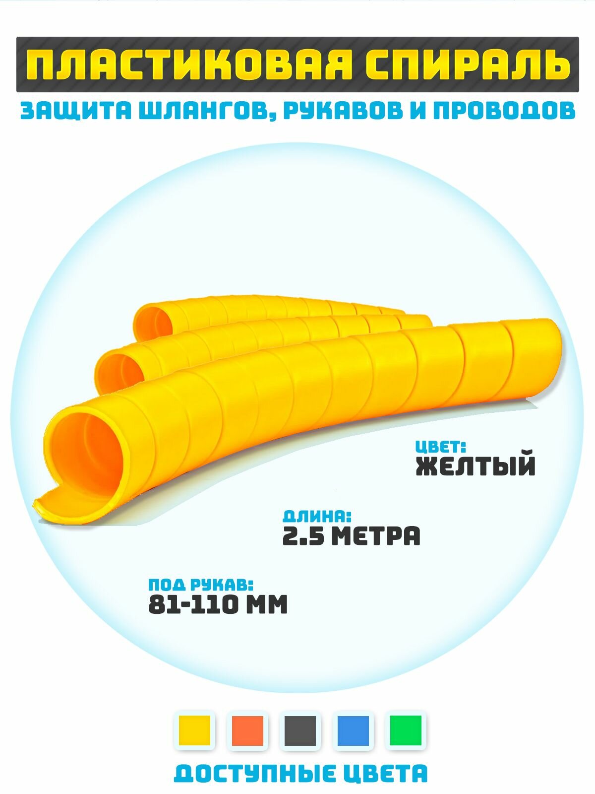 Защитная спираль для шлангов, рукавов и проводов 81 мм