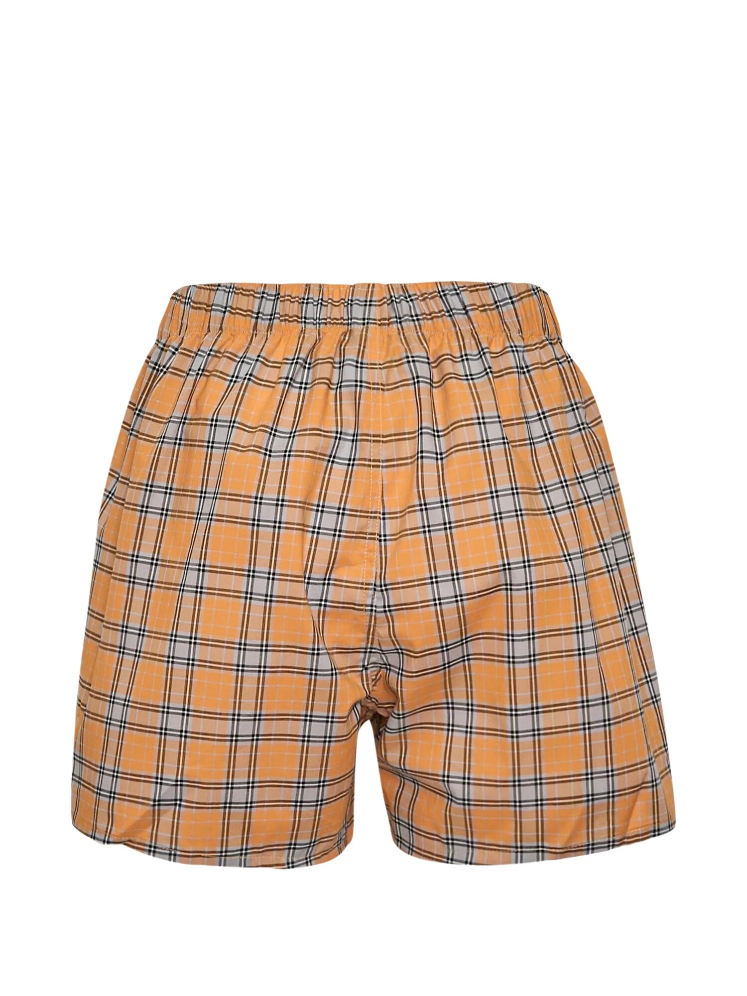Шорты MSGM Check-pattern boxer shorts, размер 36, orange — фото 1