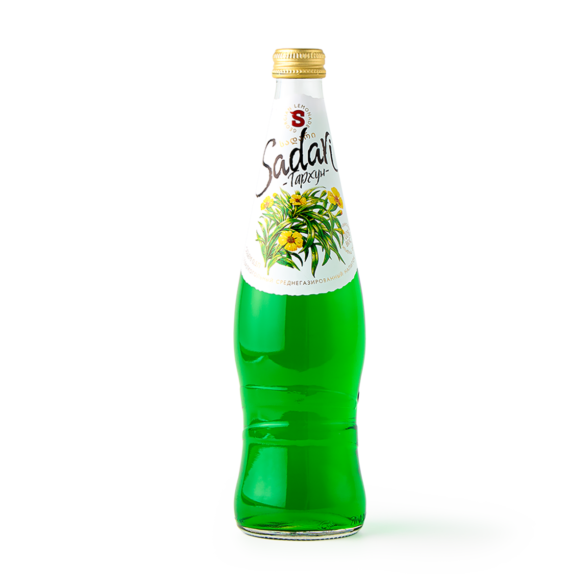 Напиток Sadari Тархун, среднегазированный, 0,5 л, стекл. бутылка