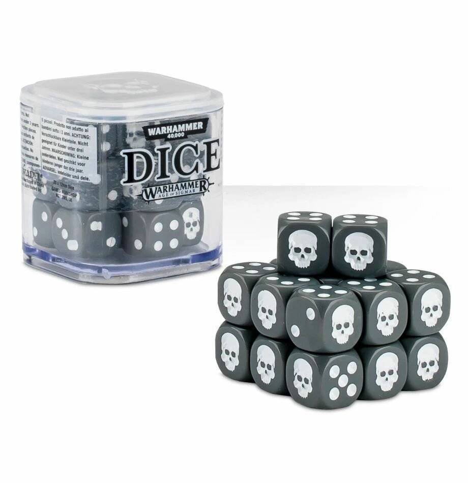 Набор шестигранных кубиков для Warhammer - Citadel Dice Cube: Grey