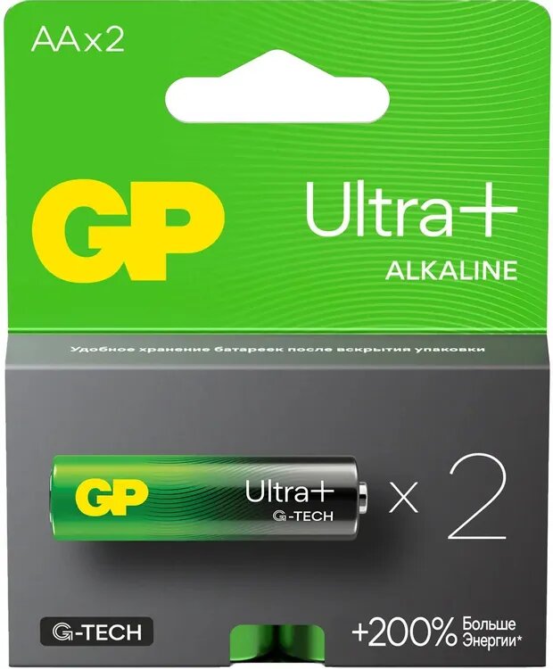 Батарейка GP АА GP G-tech Ultra+ 15 2 шт на блистере (15AUPA21-2CRSB2)