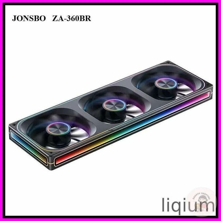 JONSBO ZA-120/240/360 Вентилятор шасси для охлаждения компьютера, объем стыка холодной вытяжки 12 см, деревянные передние и задние лопасти вентилятора