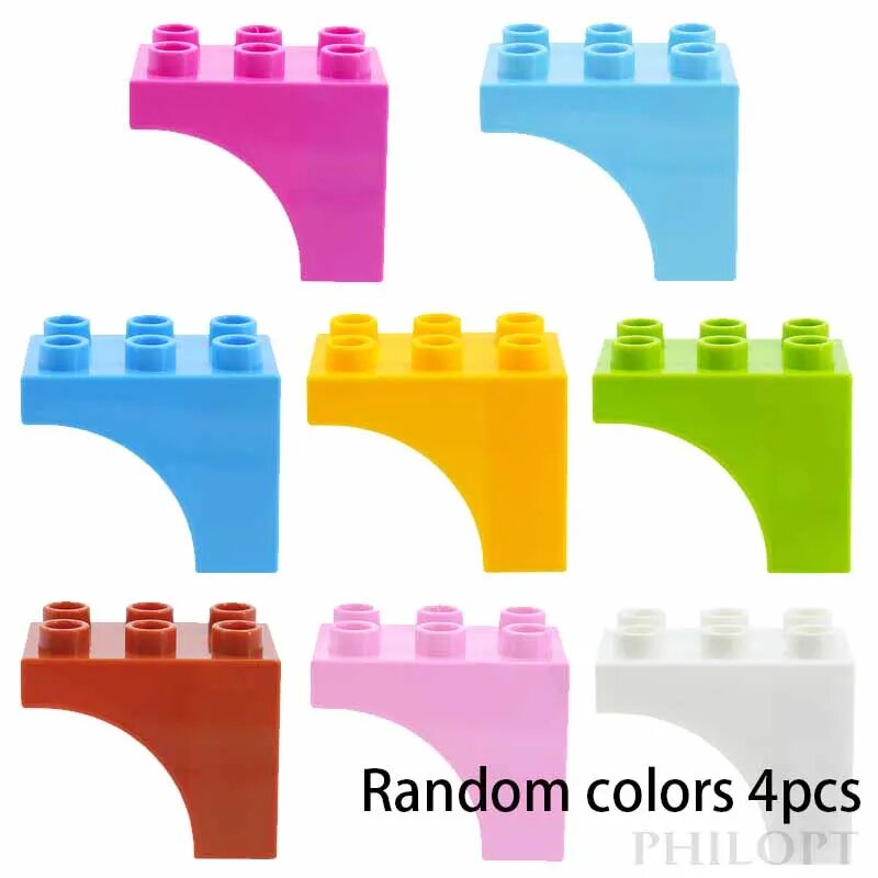 PHILOPT пластиковый набор блоков для строительства дома 4 шт. Белый, Arc random 4pcs