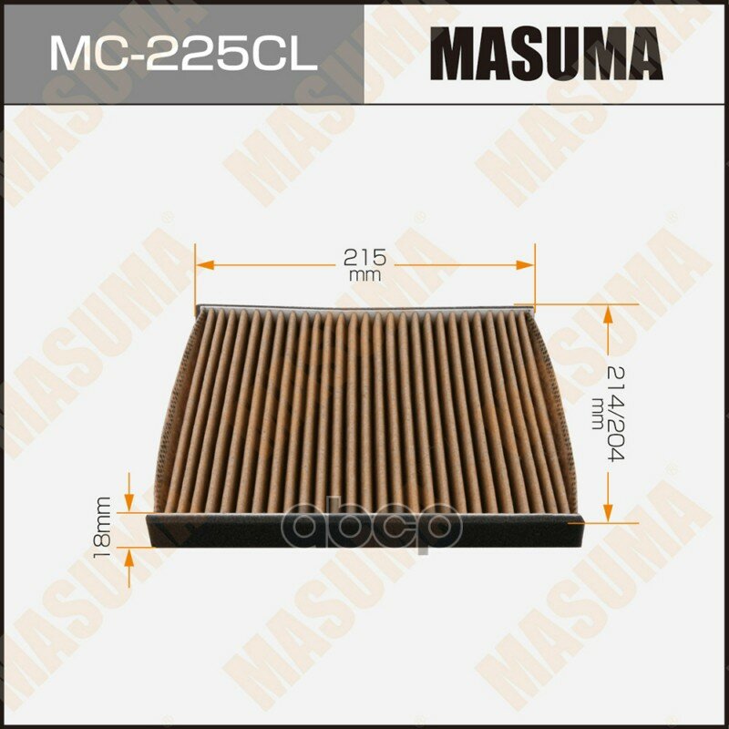 Салонный фильтр AC-102 MASUMA угольный (1/40) Masuma арт. MC225CL