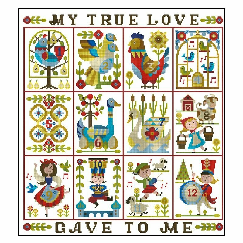 Mагазины набор для вышивания Amishop Энциклопедия животных DIY, 14CT Aida, 36 x 40 см, 193 x 211 стежка, 18 цветов