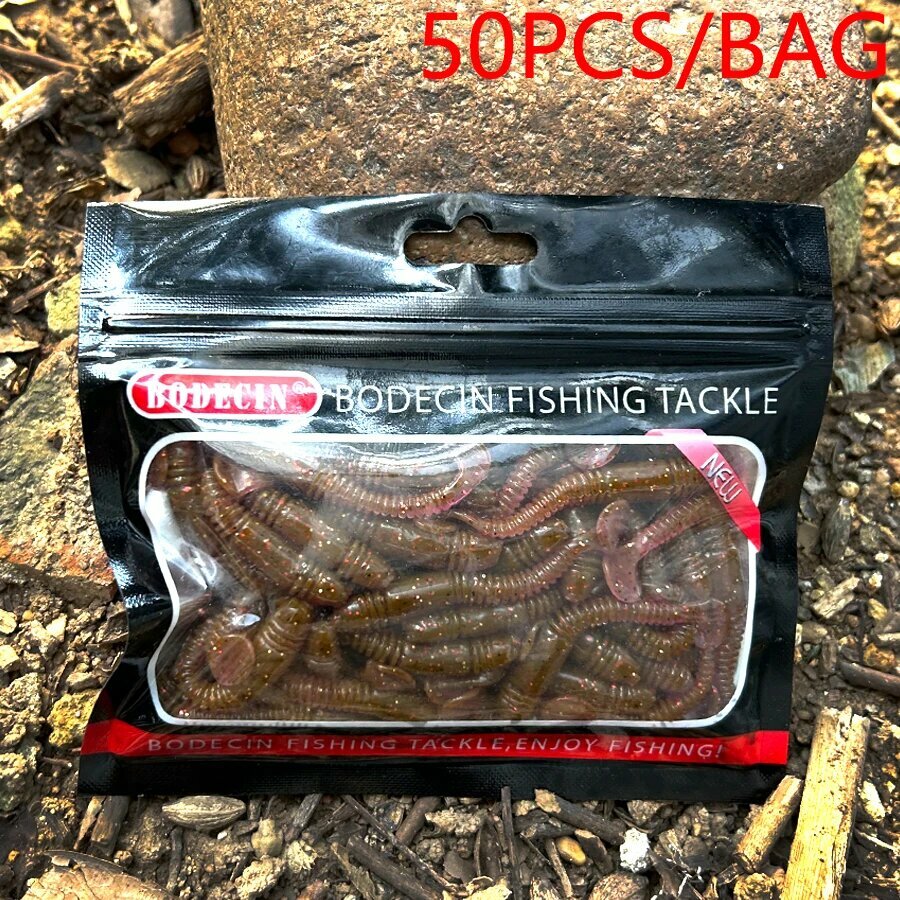 Мягкие приманки Tioga T-Tail Grub, C1, 50 шт.