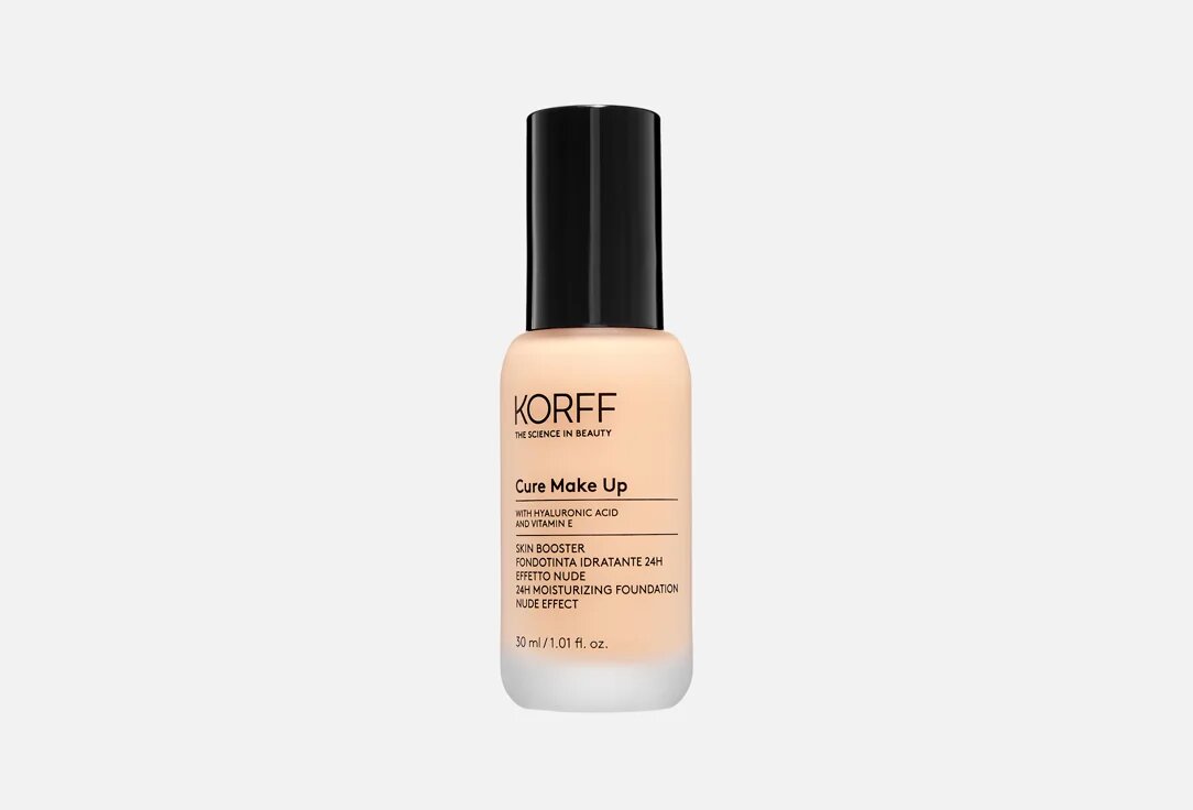 KORFF Cure Make Up SKIN BOOSTER 24H MOISTURIZING NUDE EFFECT Легкая тональная основа для лица 30 мл 03