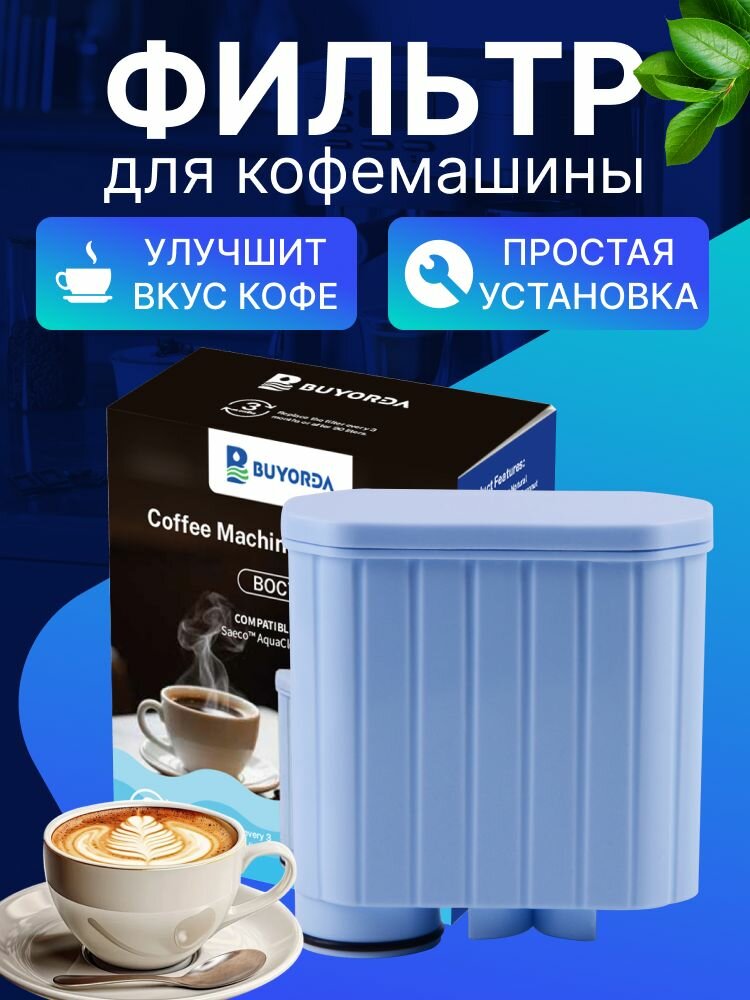 Фильтр для воды для кофемашины BUYORDA, совместимый с AquaClean CA6903, CA6707, CMF009, 421946039401, 421944050461, для серий 2000/3000/4000/5000, фильтр от накипи