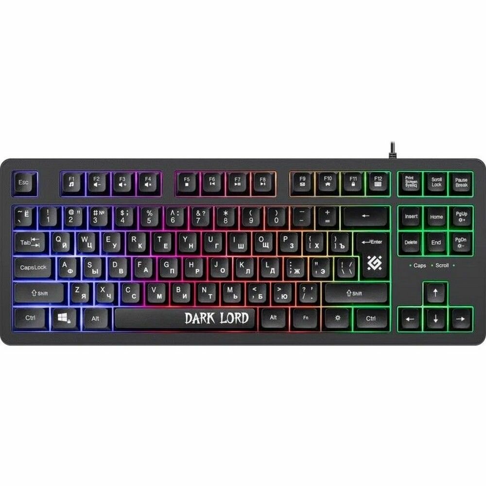 Клавиатура проводная DEFENDER Dark Lord GK-580 black (USB, 87 кл.) (45580)
