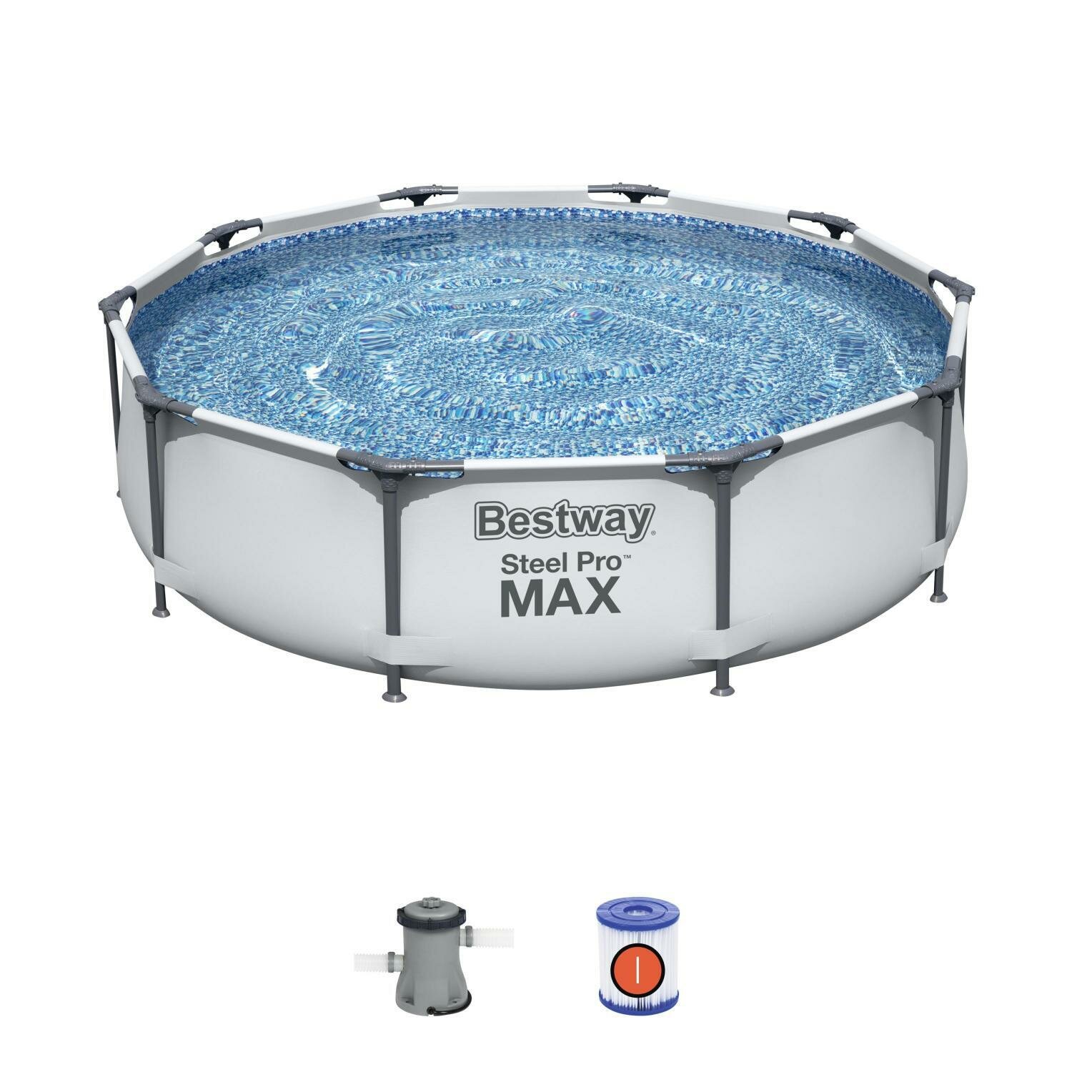 Каркасный бассейн Bestway 56408 (305х76 см) с картриджным фильтром