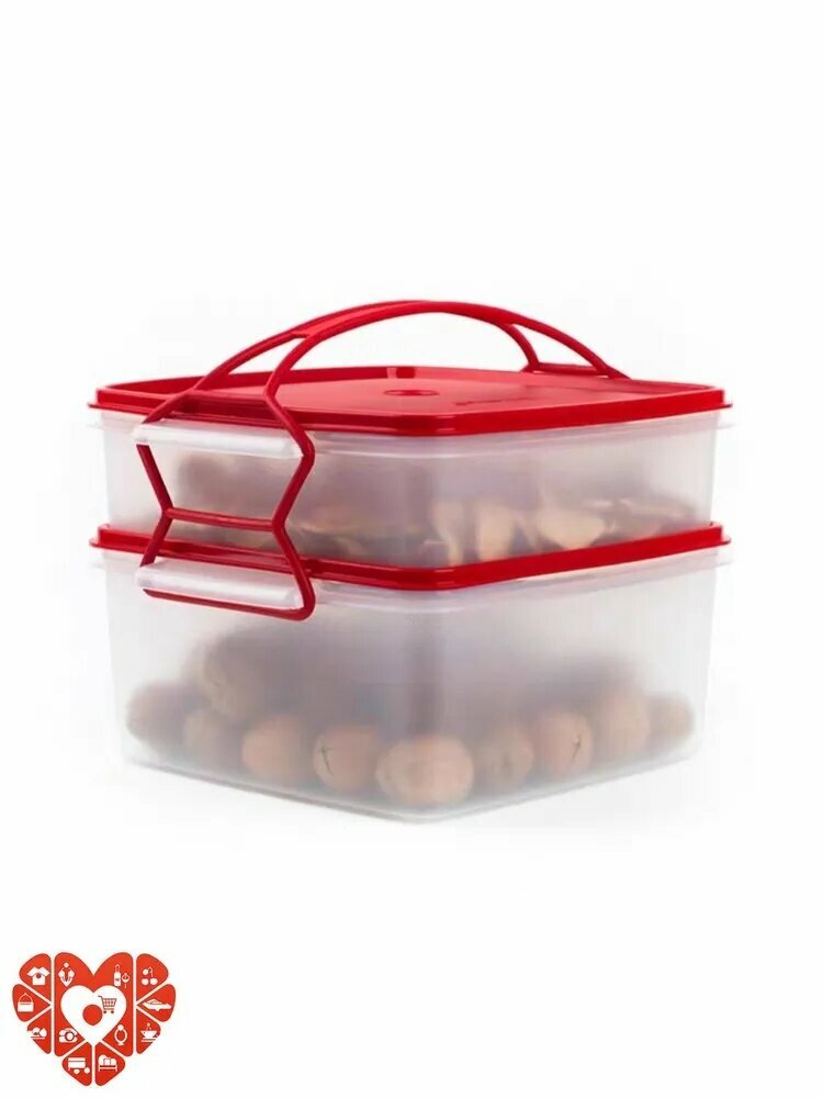 Tupperware Контейнер пищевой, 4000 мл, 2000 мл, 1 шт