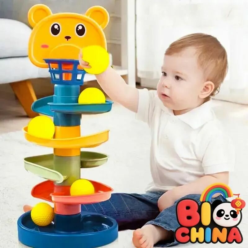 Развивающая игрушка BIGCHINA "Веселая горка с шариками", для детей до 5 лет